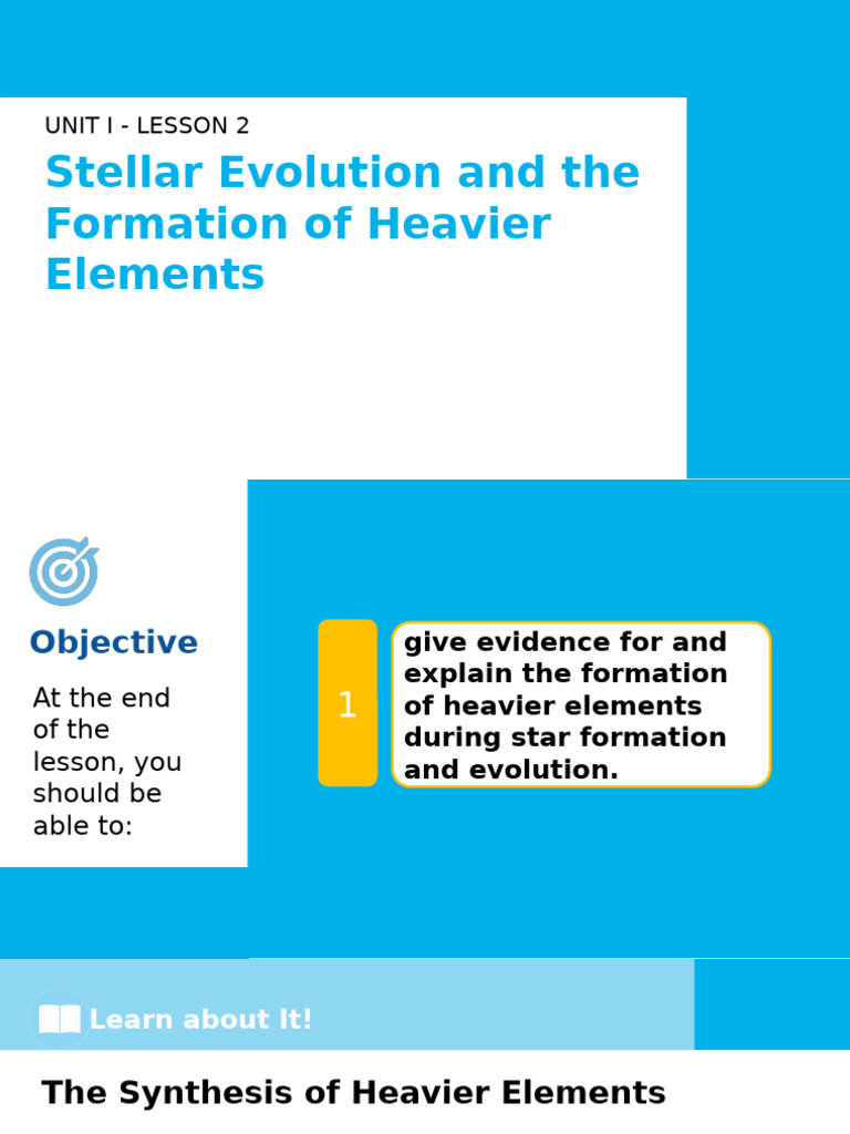 Physical Science Unit I Lesson 2 | PDF | Stars | Star Formation