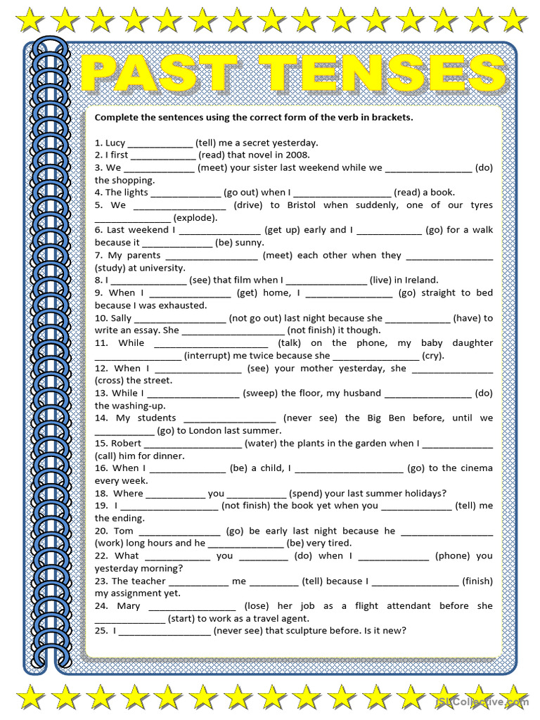 Past Tenses - Review | PDF