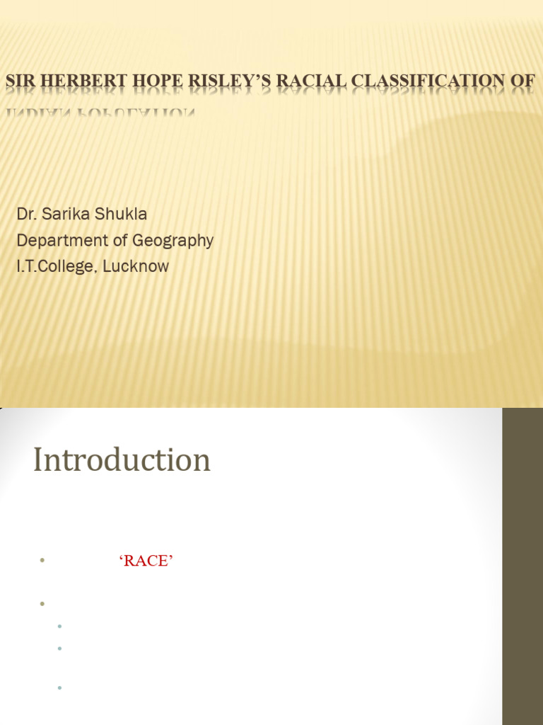 Herbert Risley by Dr.-Sarika-Shukla | PDF | Race (Human Categorization ...