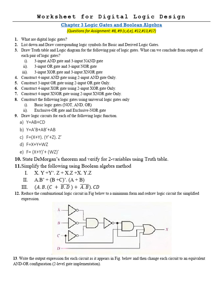 DLD Worksheet | PDF