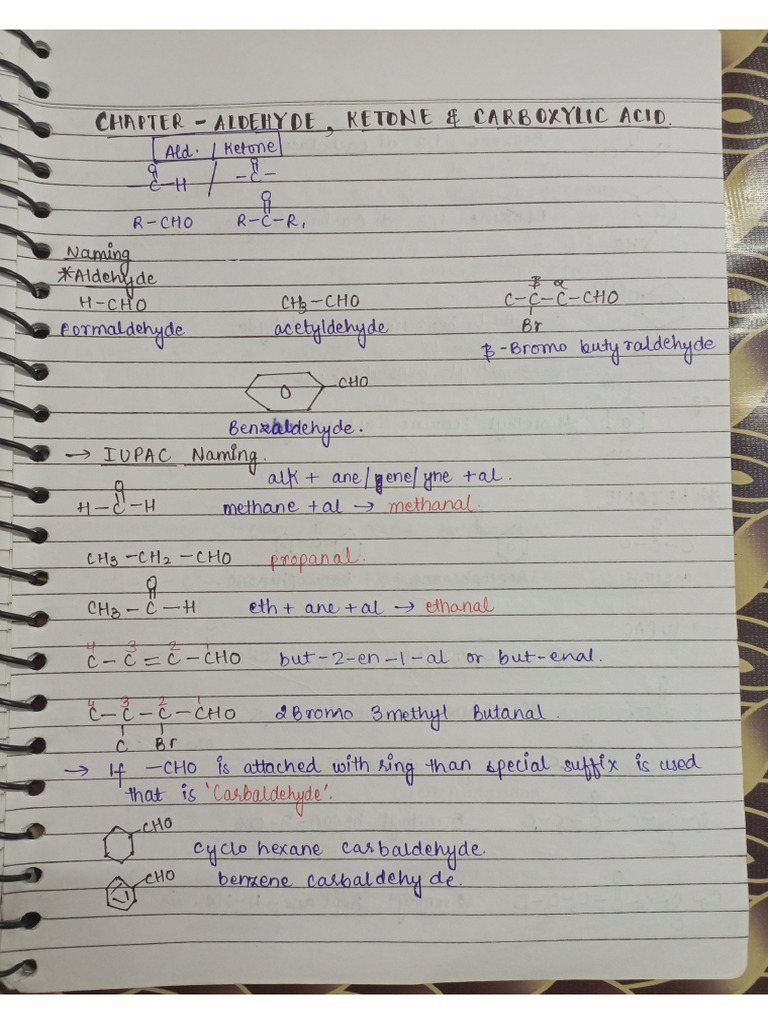 Chapter - Aldehyde, Ketone and Carboxylic Acid | PDF