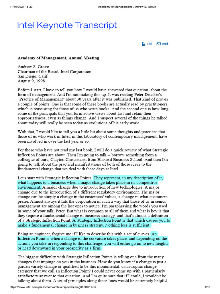 Strategic Inflection Point | PDF | Integrated Circuit | Personal Computers