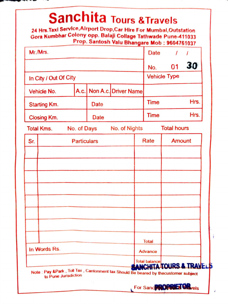 Taxi Bill | PDF