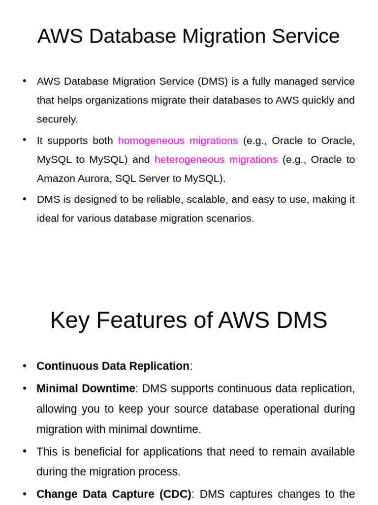 AWS DMS: Secure Database Migration | PDF | Databases | Amazon Web Services