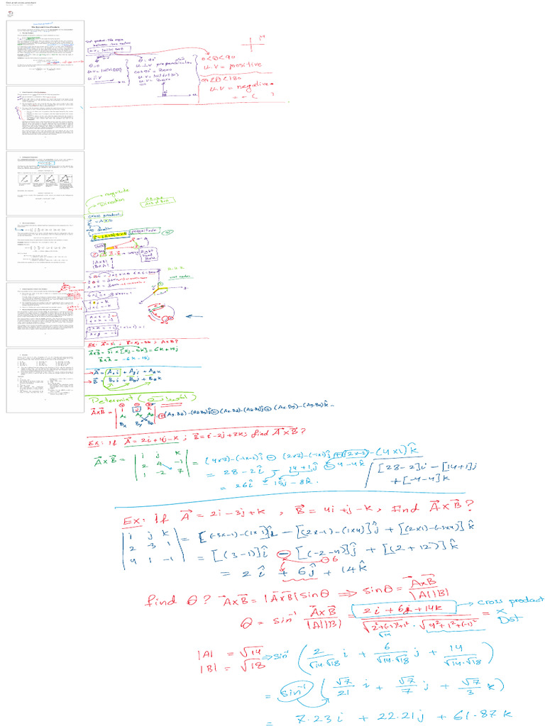 Dot and Cross Product-1 | PDF