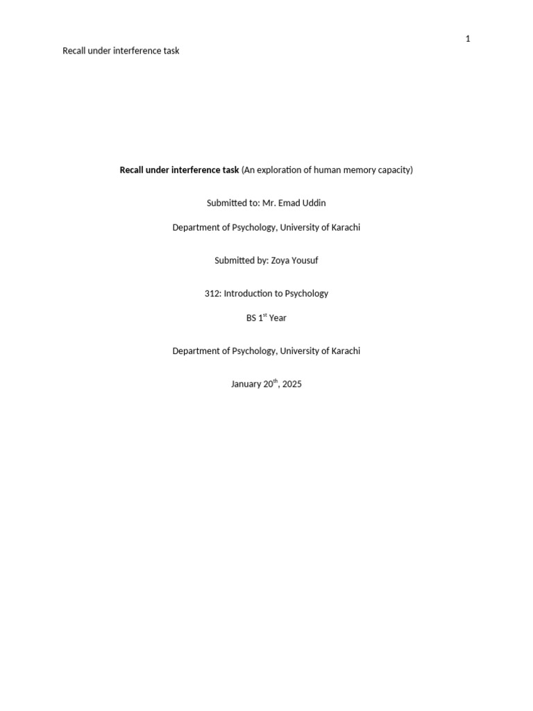 APA | PDF | Recall (Memory) | Memory