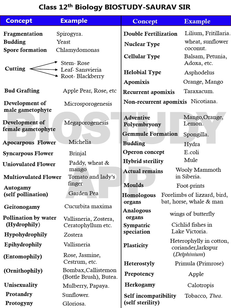 Class 12th Biology Concepts & Example PDF | PDF | Polysaccharide | Glucose