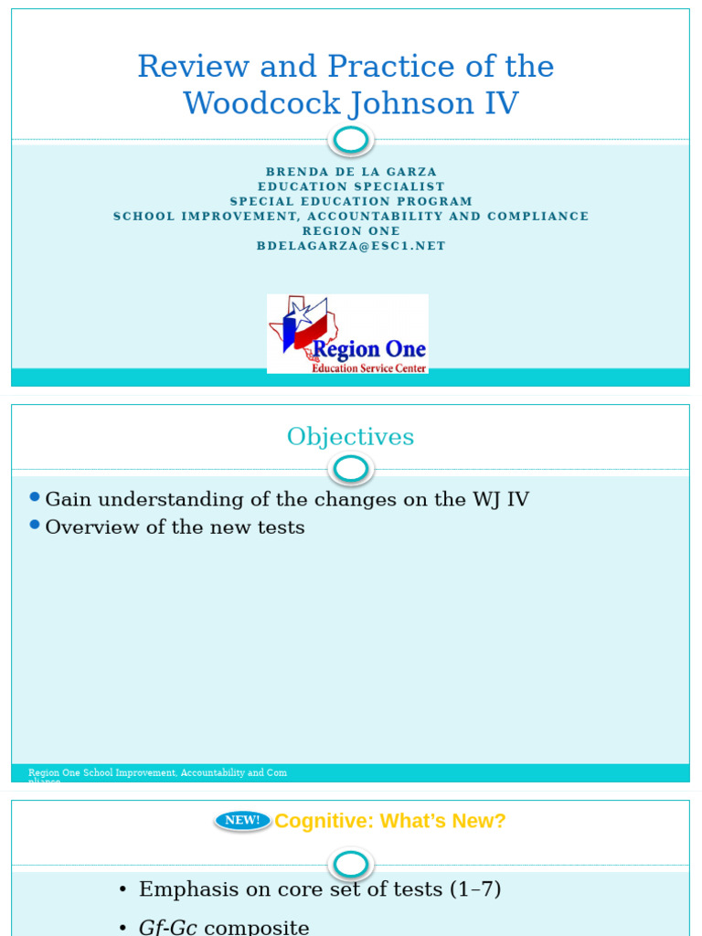 Use and Interpretation of The Woodcock Johnson IV SHORT 4-25-2016 | PDF ...