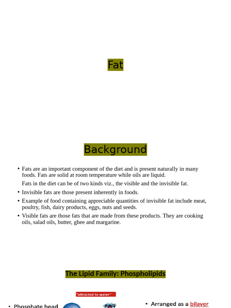 Fat | PDF | Fat | Vegetable Oil