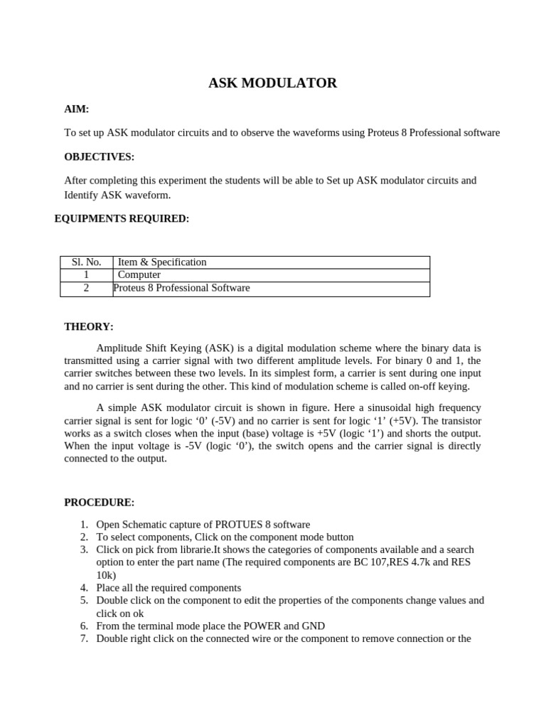 Ask Modulator | PDF