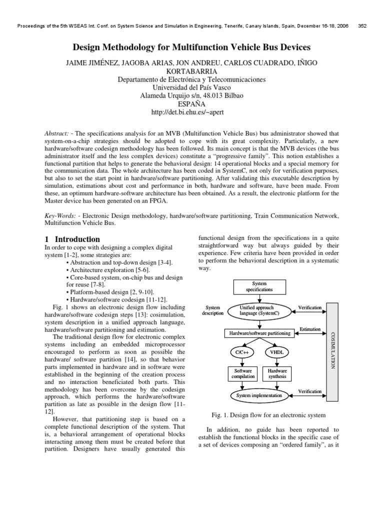 Design Methodology For Multifunction Vehicle Bus Devices | PDF ...