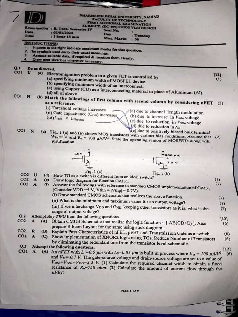 Cmos Vlsi Design Sessionals | PDF | Logic Gate | Integrated Circuit