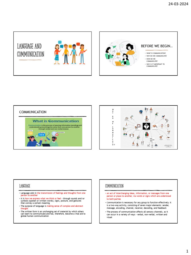 Understanding Language and Communication | PDF | Communication ...