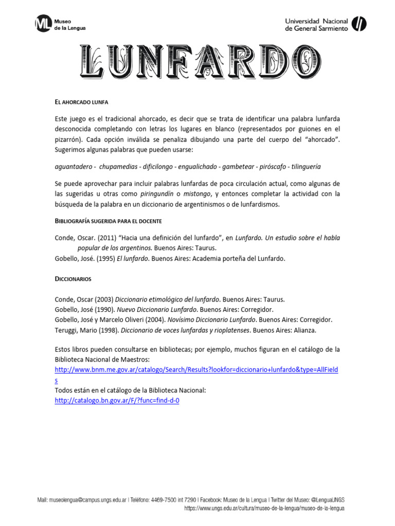 Ahorcado Lunfa | PDF