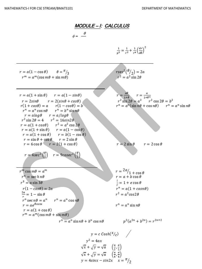 Module I - Calculus QB | PDF | Curvature | Mathematical Physics