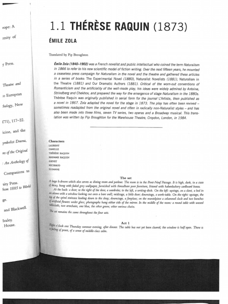 Therese Raquin PT 1 2 | PDF