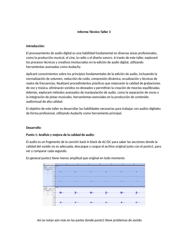 Audacity | PDF | Sonido | Audio digital