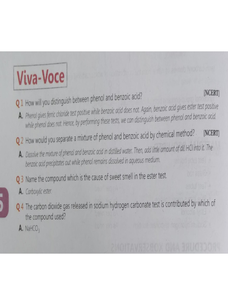 Functional Group Viva Questions | PDF