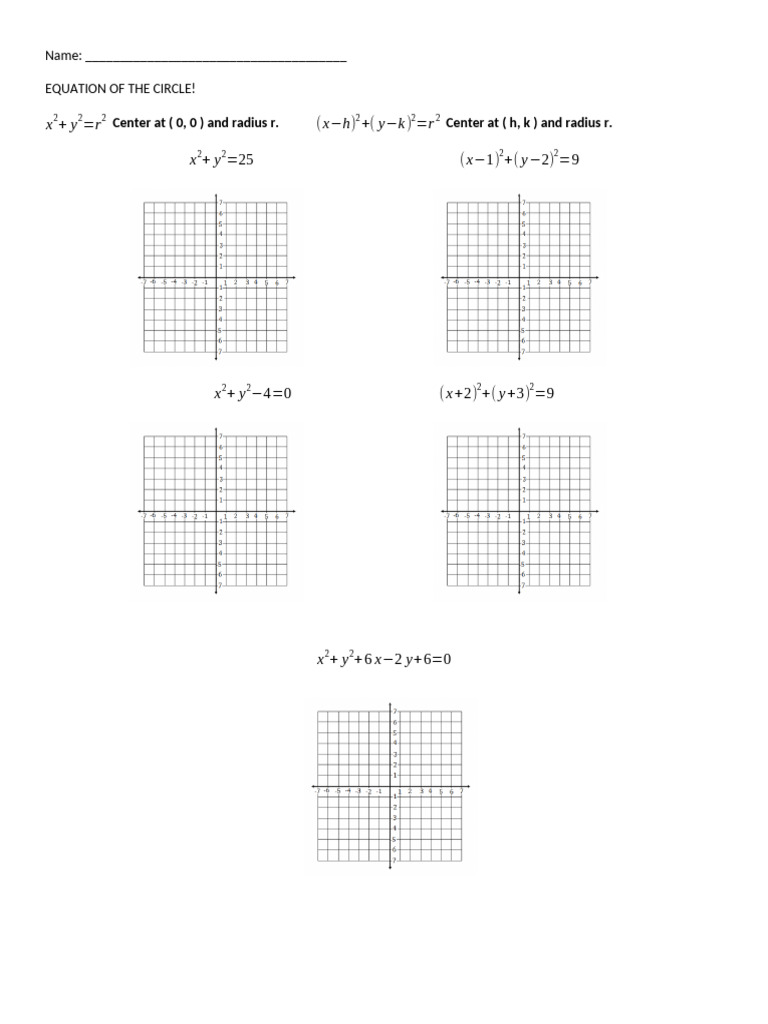 Circle Equations and Tangents Guide | PDF | Circle | Line (Geometry)