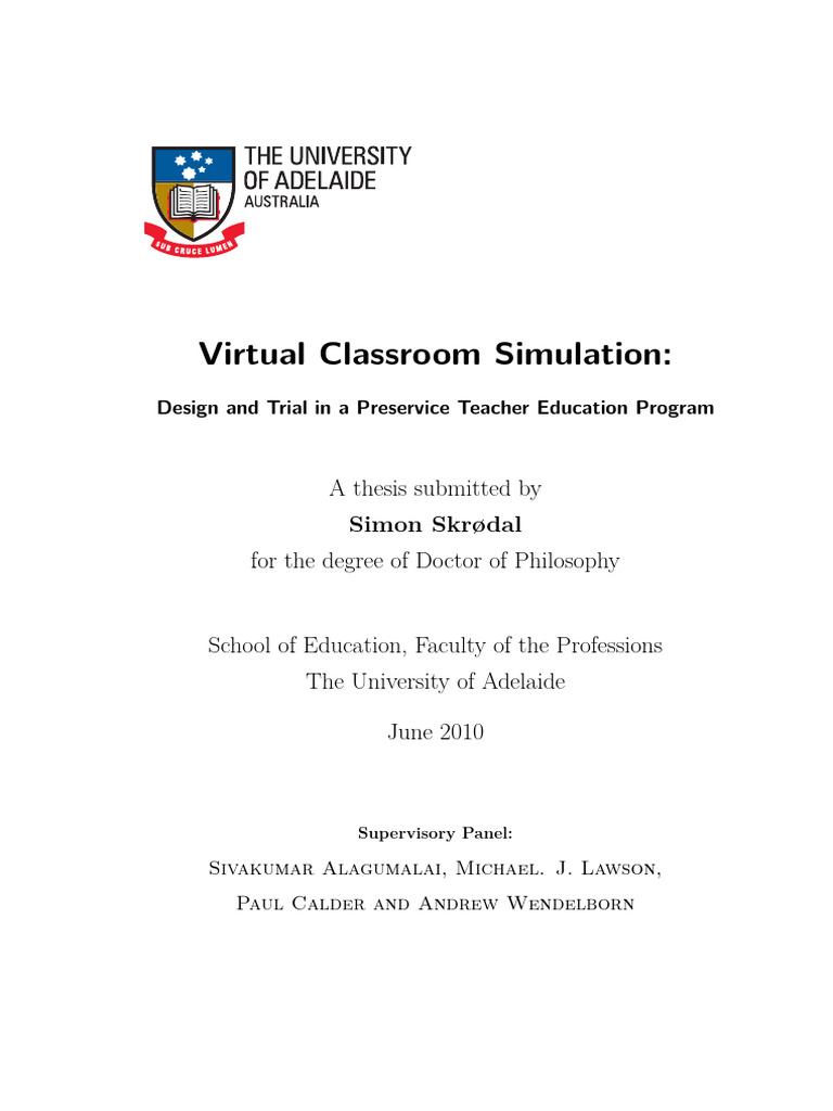 Virtual Classroom Simulation | PDF | Simulation | Usability