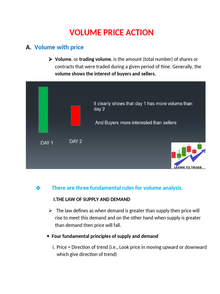 Volume Price Action | PDF | Market Trend | Market (Economics)