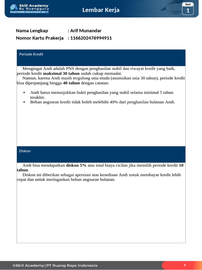 TPM 3 Analisis Kebijakan Kredit - Arif Munandar | PDF