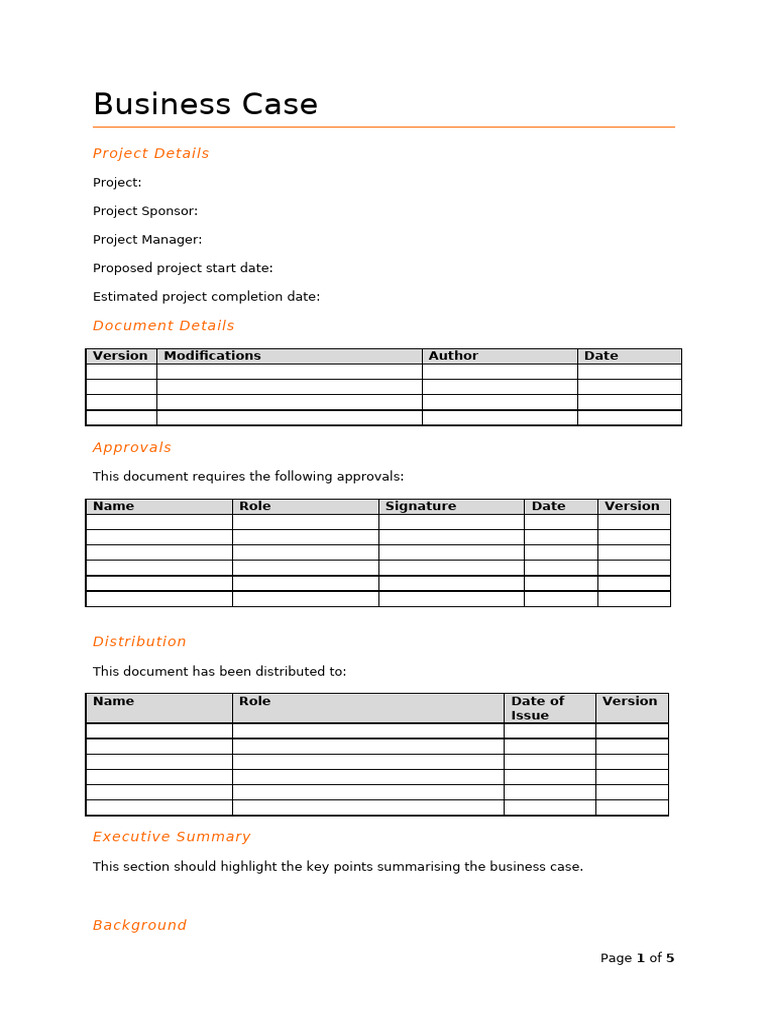 Business Case | PDF | Risk | Business
