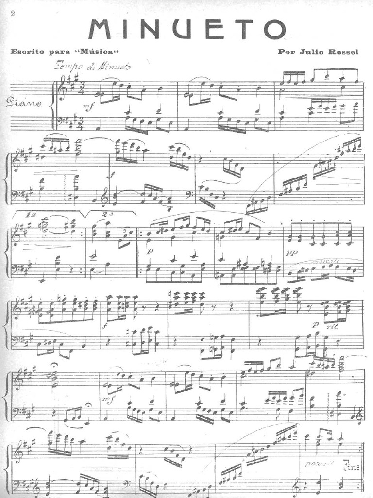 Julio Rossel - Minueto | PDF
