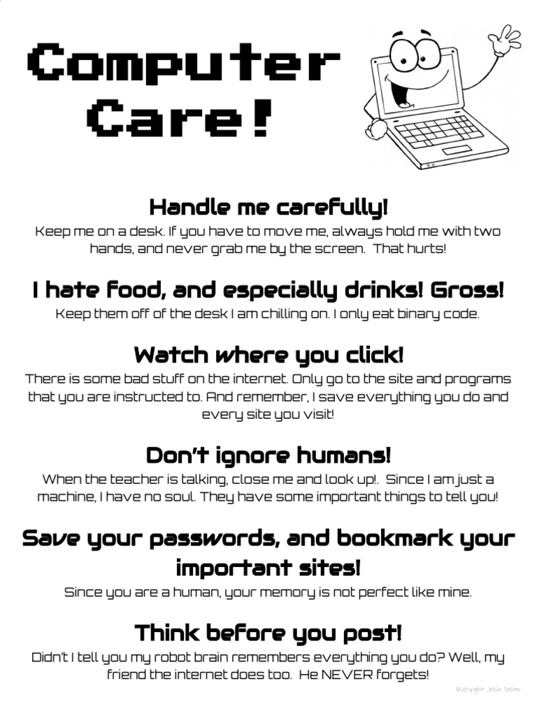 ComputerCareGuidelinesPoster-1 | PDF