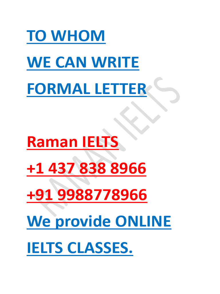 Formal Letter Task 1 GT | PDF