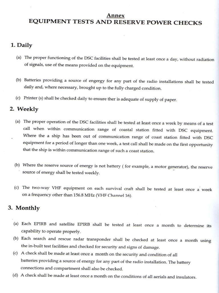 GMDSS Radio Log Book (ALL FLAG VESSELS) | PDF