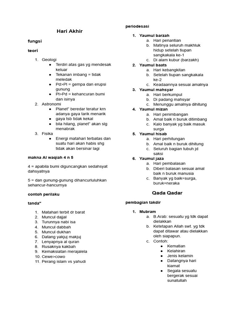 Cheatsheet Pai All | PDF