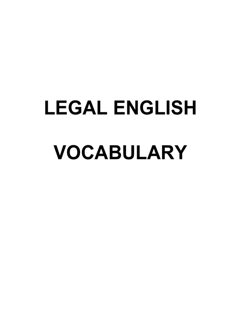 Legal English Vocabulary Exercises | PDF | Crimes | Crime & Violence