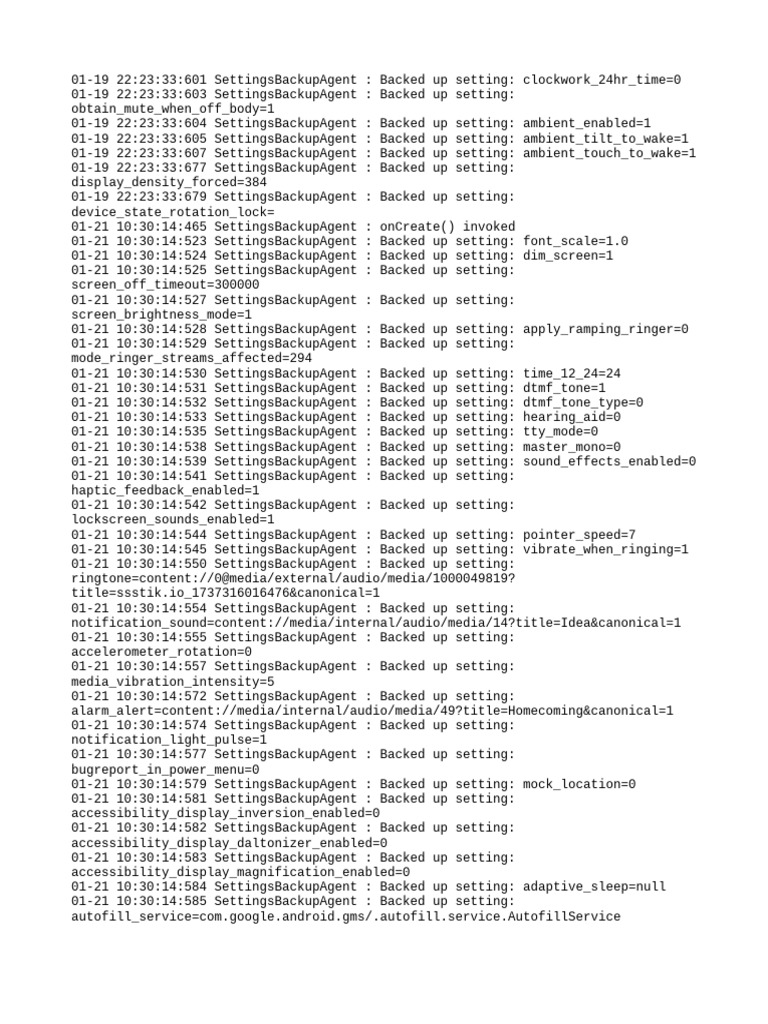 Settings Provider | PDF