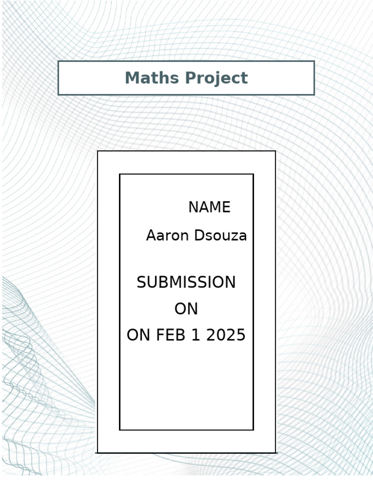Maths Project | PDF