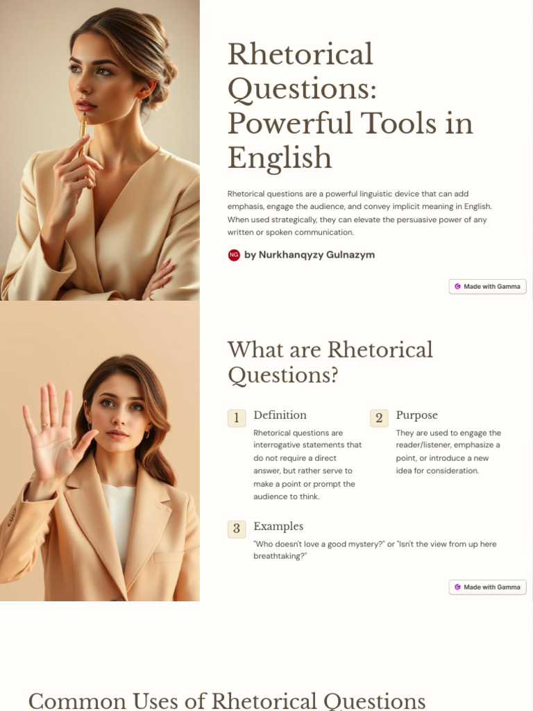 Rhetorical-Questions-Powerful-Tools-in-English | PDF | Rhetoric | Learning