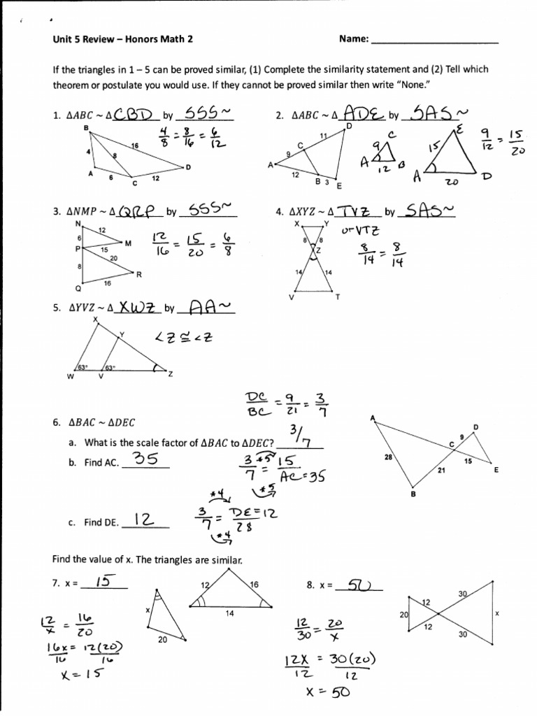 Unit 5 Test Review Key Fall24 | PDF