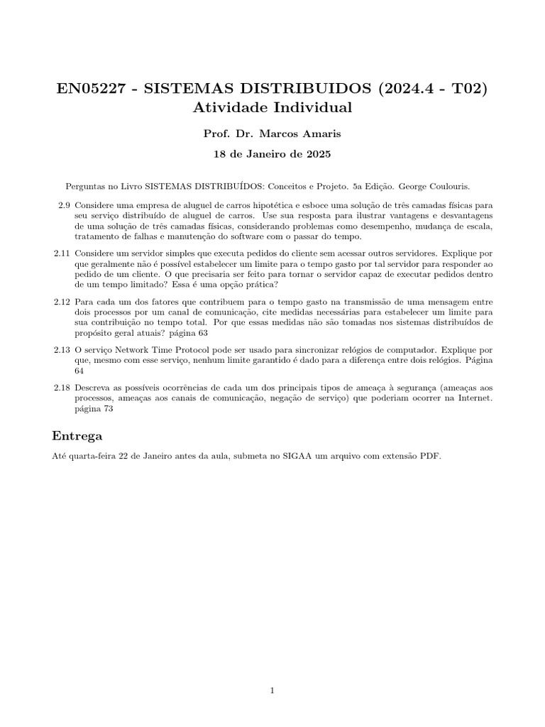 Atividades Modelos Fundamentles | PDF