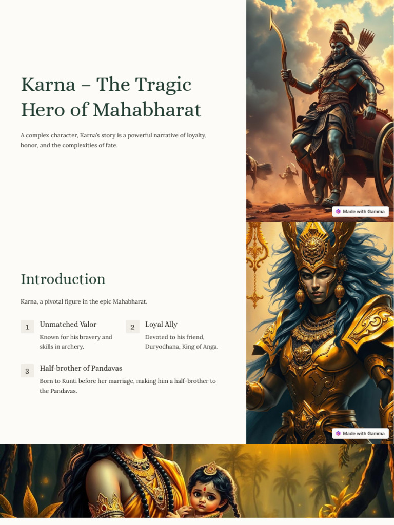 Karna The Tragic Hero of Mahabharat | PDF | Mahabharata | Vaishnava Texts