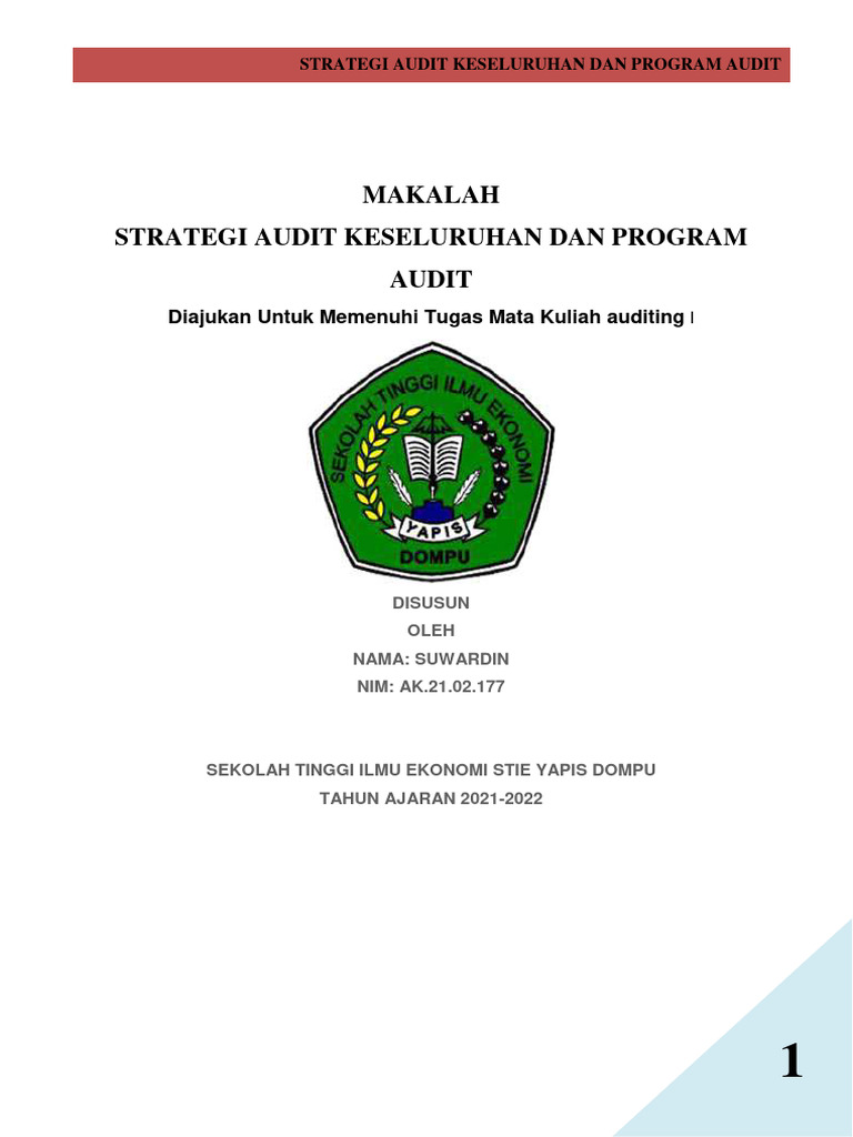 Strategi Audit dan Program Audit Efektif | PDF
