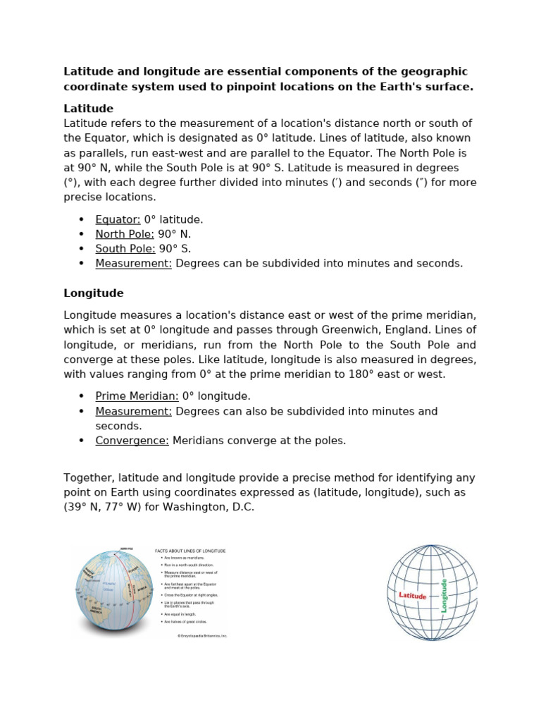 Latitude and Longitude Are Essential Components of The Geogr | PDF