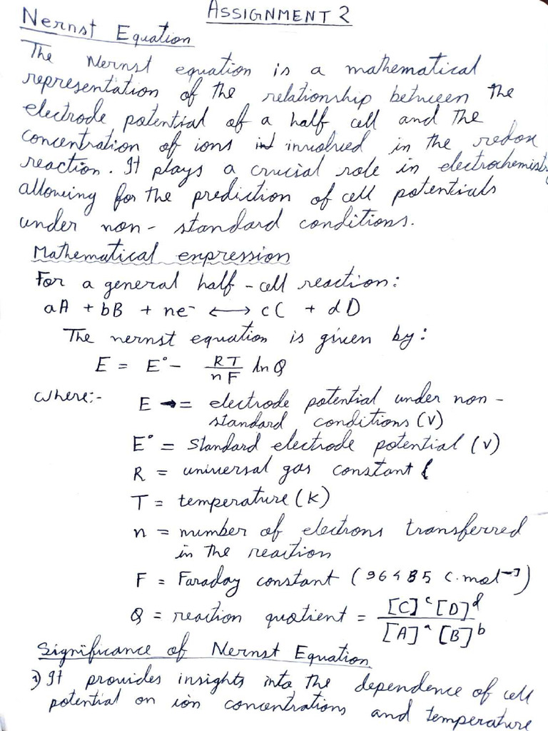 Chemistry Assignment 2 (3rd Sem) - Compressed | PDF