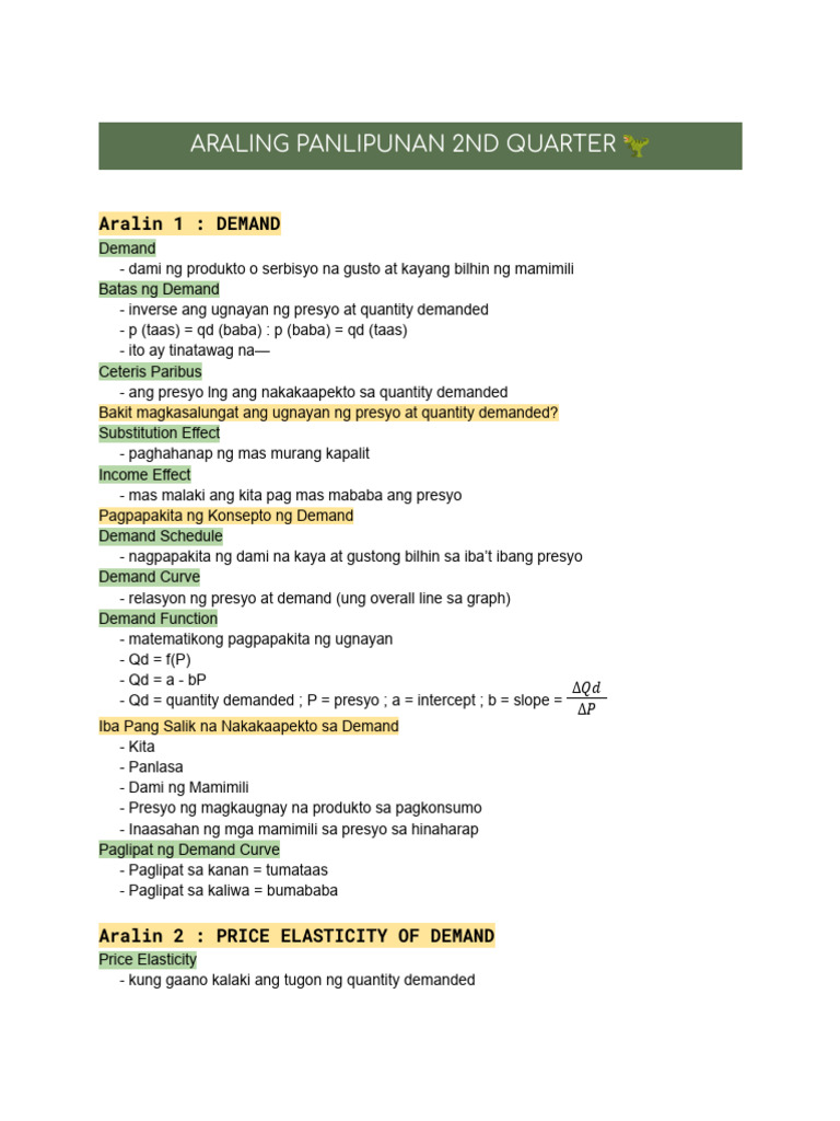 AP Q2 REVIEWER (Full Creds Kay Pauline) | PDF