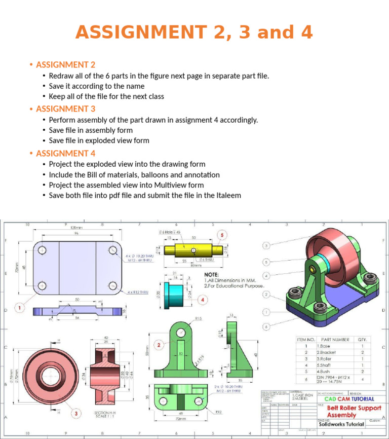 Engineering CAD Assignments | PDF