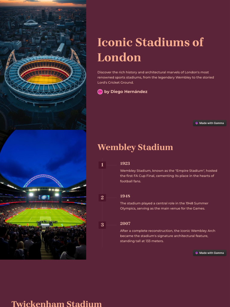 London’s Iconic Sports Stadiums | PDF | Stadium | Sports