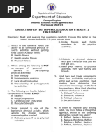 Grade 11 PE & Health 1st Quarter Exam | PDF | Physical Fitness | Pulse