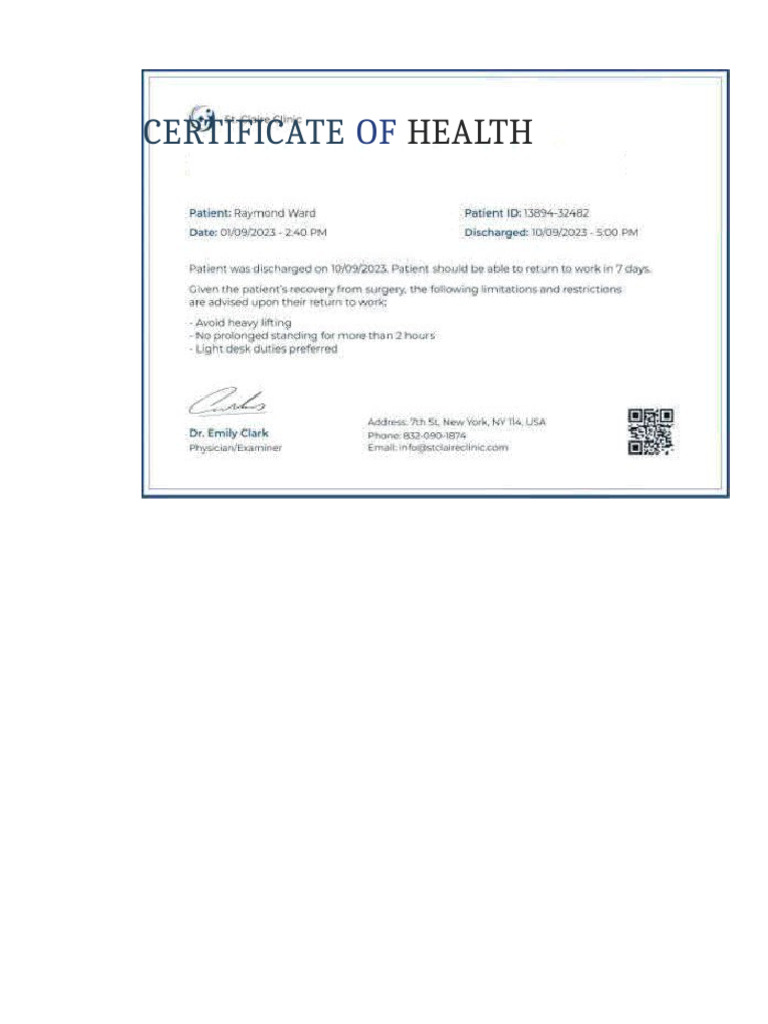 Medical Ceritificate-Dhinakaran J | PDF