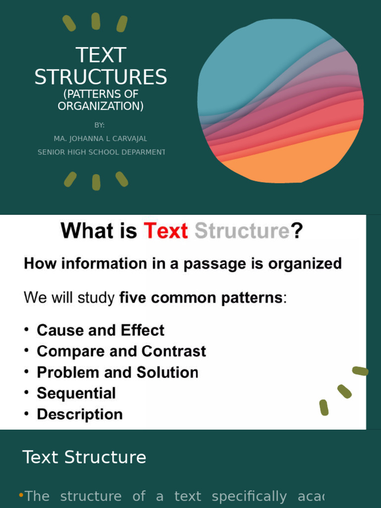 Text-Structures 0305 Finalppt | PDF | Senses | Paragraph
