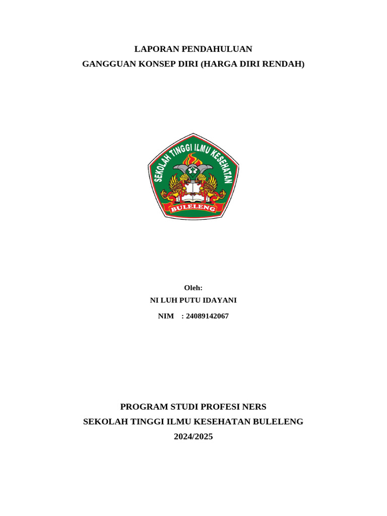 LP Harga Diri Rendah | PDF