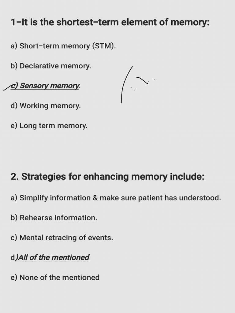 Memory MCQ | PDF